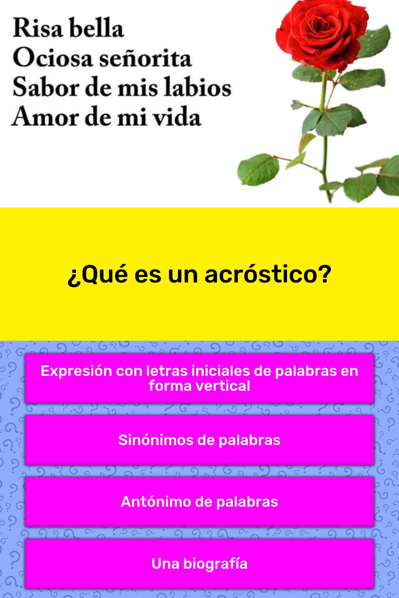 Poemas Acrosticos Para Ninos